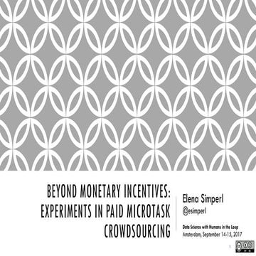 Beyond monetary incentives: experiments with paid microtasks | PDF | Technology & Computing