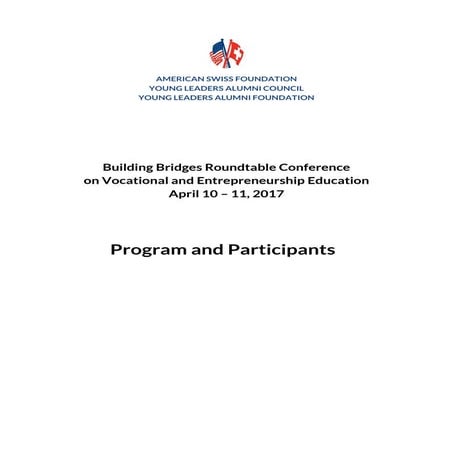 Building Bridges Roundtable Conference on Vocational and ...