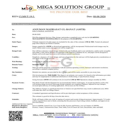 LMS (Learning Managment System) Software agreement | PDF