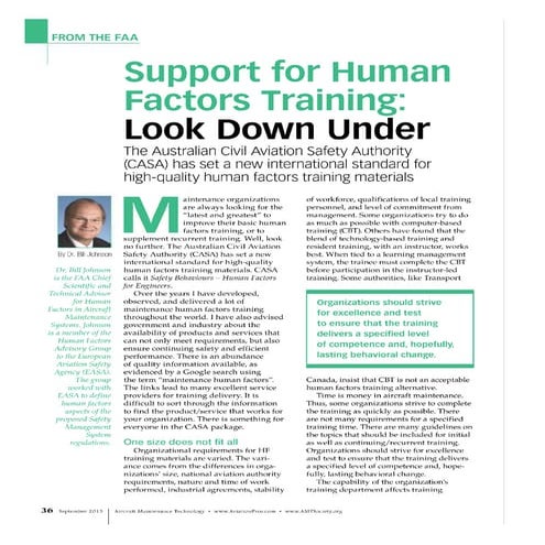 AMT ON CASA_HUMAN_FACTORS_TRAINING_SEPT_13 | PDF | Video Production ...