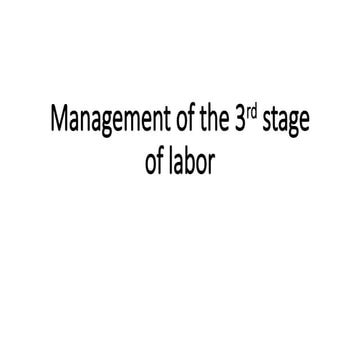 Active Management of Third Stage of Labor | PPTX