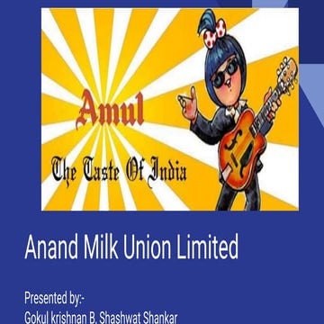 Amul full presentation | PPTX