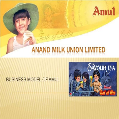 Marketing - Business Model Of Amul | PPT