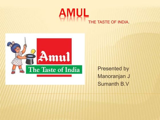 Product line of AMUL | PPTX | Desserts and Baking | Food & Drink