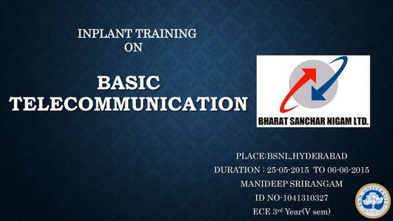 Basic of telecommunication presentation | PPTX | Computer Networking | Computing