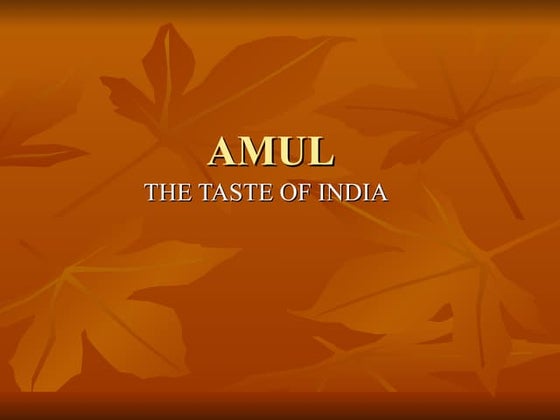 amul. introduction and history | DOCX | Agriculture | Industries