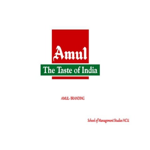 AMUL - BRANDING AND ADVERTISEMENT | PPTX