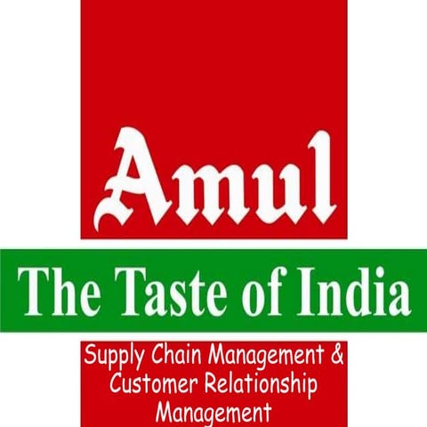 SCM & CRM of Amul | PPTX