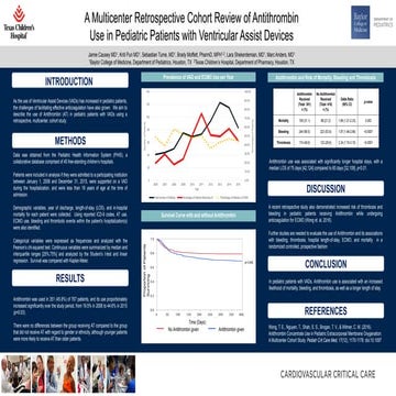 A multicenter cohort review of antithrombin use in pediatric patients ...