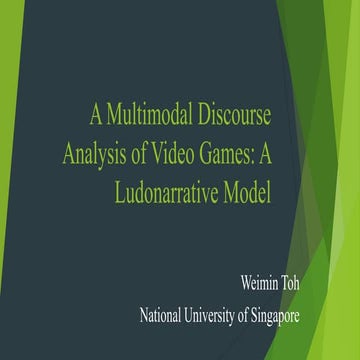 A multimodal discourse analysis of video games: a ludonarrative model ...