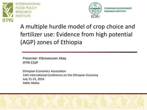 Teff production and market access in ethiopia | PPT