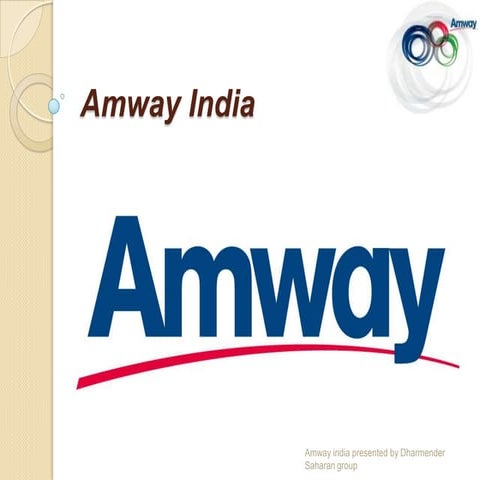Amway india | PPSX | Business | Business and Finance