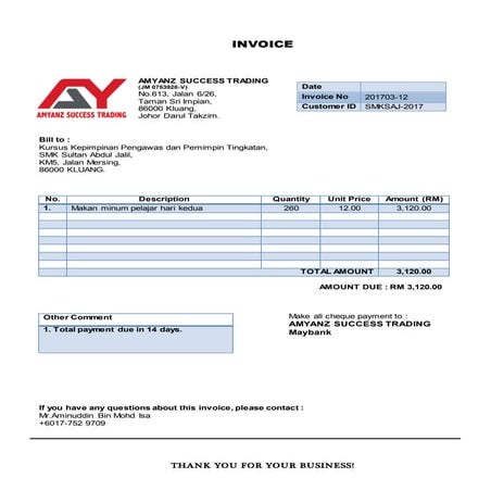 Amyanz invoice2 | DOCX