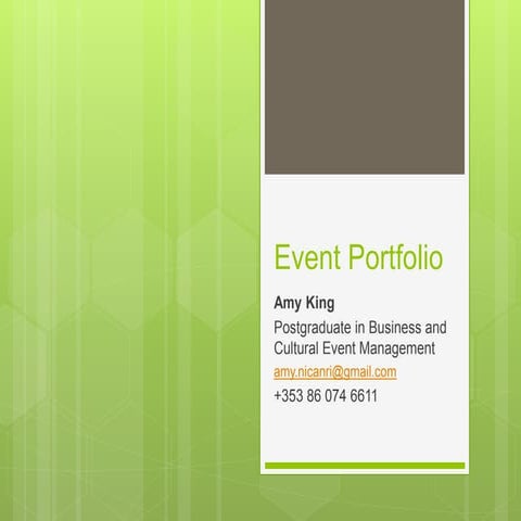 Amy King Event Portfolio | PPT