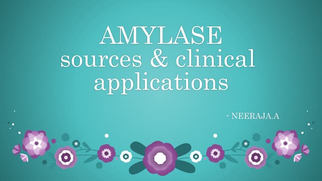 Presentation on Amylase enzyme | PPTX