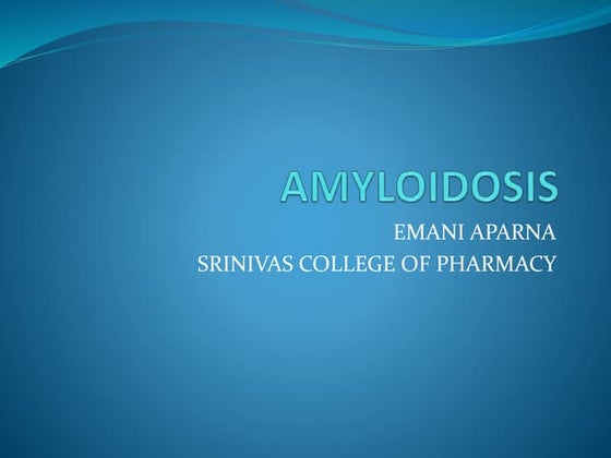 Amyloidosis | PPT