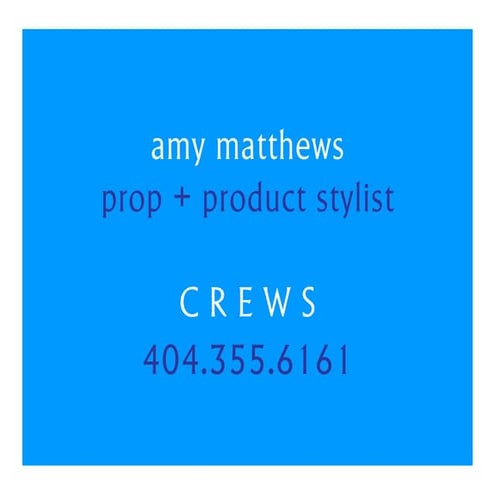 Amy Matthews Prop & Product Stylist | PPT