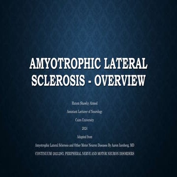 Amyotrophic Lateral Sclerosis - Overview.pptx