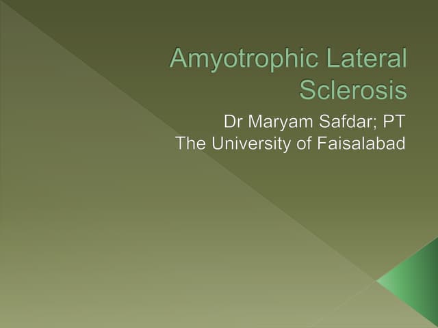 Amyotrophic lateral sclerosis (als) | PPTX | Dental Health | Diseases ...