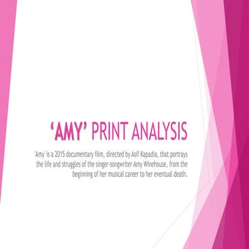 'Amy' Print Analysis | PPTX