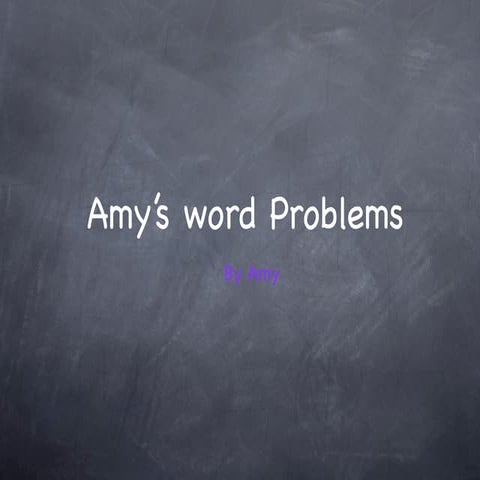 Amy word problems | ZIP