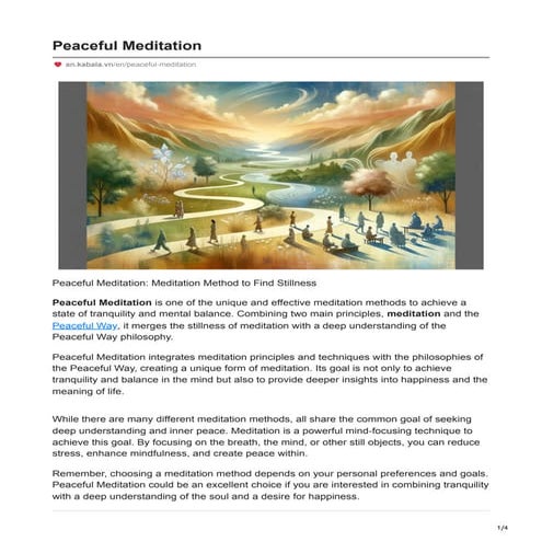 Peaceful Meditation | Peaceful Way by Kabastro | PDF
