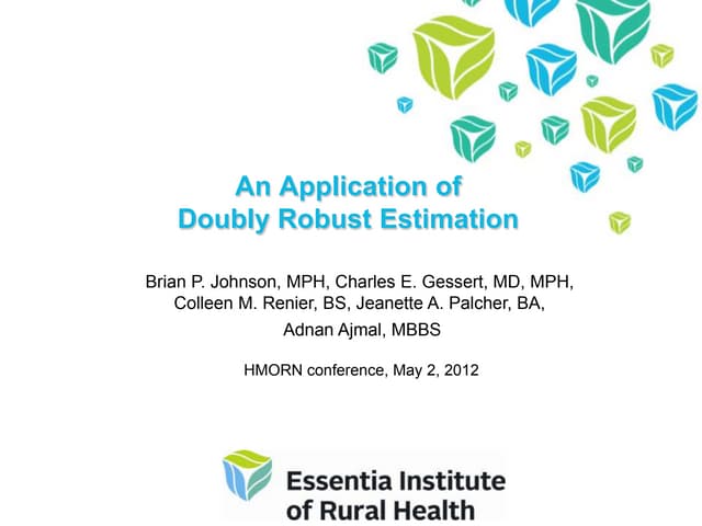 An Application Of Doubly Robust Estimation Johnson Ppt