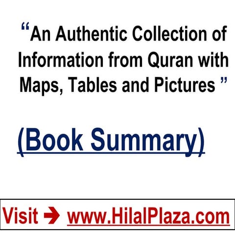 An Authentic collection of information from Quran with maps tables and ...