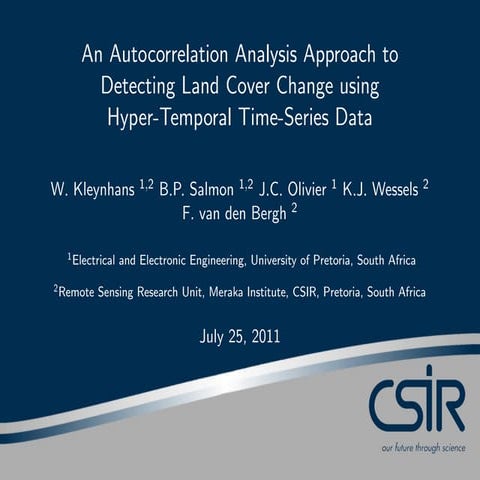 An Autocorrelation Analysis Approach to Detecting Land Cover Change ...