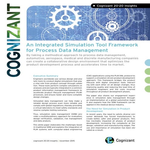 An Integrated Simulation Tool Framework for Process Data Management | PDF