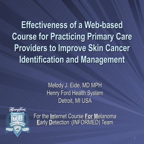 An Interactive Web Based Curriculum to Improve Skin Cancer Detection by Primary Care Clinicians ...