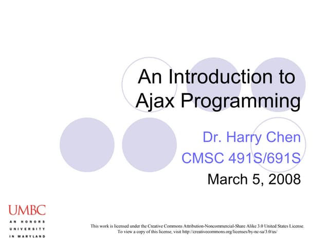 An Introduction To Ajax Programming Ppt Free Download