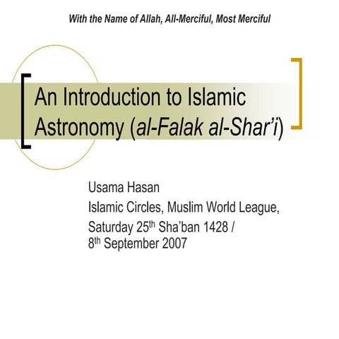 An introduction-to-islamic-astronomy | PDF