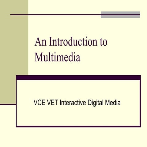 An Introduction to Multimedia | PPT