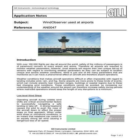 Wind measurement in Airport operations [CRITICAL APPLICATION] | PDF