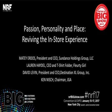 Passion, Personality and Place: Reviving the In-Store Experience | PPT