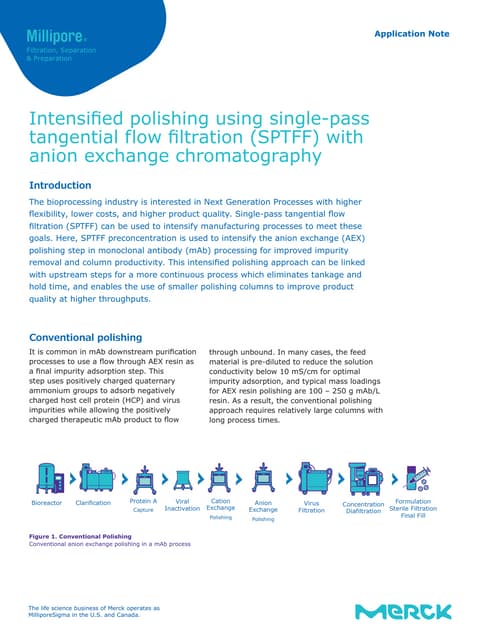 Intensified mAb polishing: linking single-pass tangential flow ...