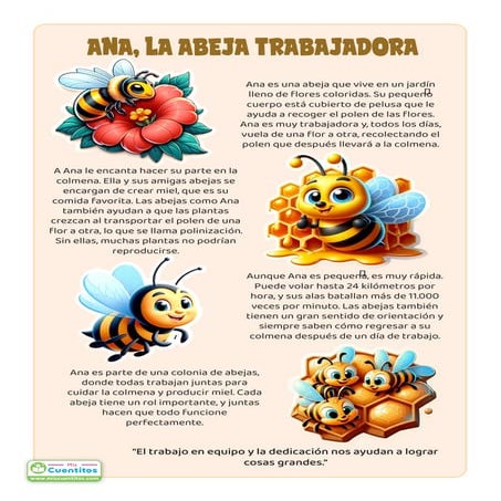 Ana La Abeja Trabajadora Cuentos Infantiles Pdf