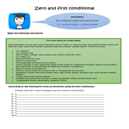 Ana- zero and first conditional | DOCX