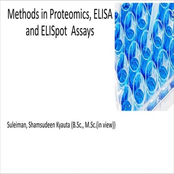 ANA_804 PROTEOMICS, ELISA and ELISpot | PDF