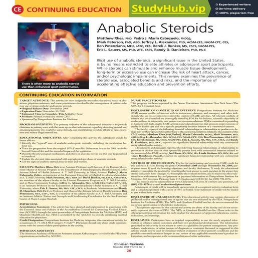 Anabolic Steroids | PDF