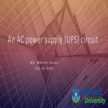 An ac power supply (ups) circuit | PPTX