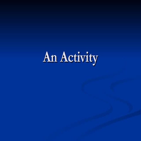 An activity | PPT