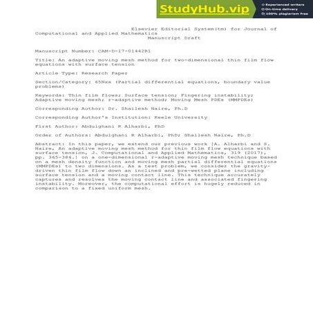 An Adaptive Moving Mesh Method For Two-Dimensional Relativistic Magnetohydrodynamics | PDF