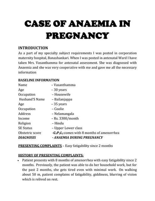 Obstetric case study | PPT