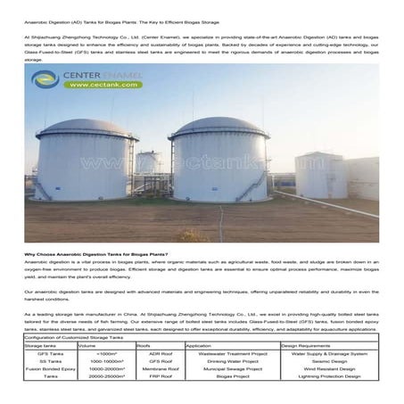 Anaerobic Digestion (AD) Tanks for Biogas PlantsThe Key to Efficient ...