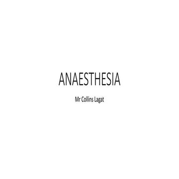 ANAESTHESIA ,LOCAL ANAESTHESIA AND ITS CLASSIFICATION | PPTX