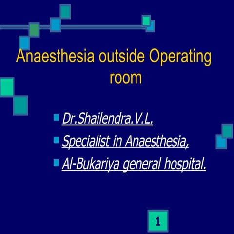 Anaesthesia Outside O.R. | PPT