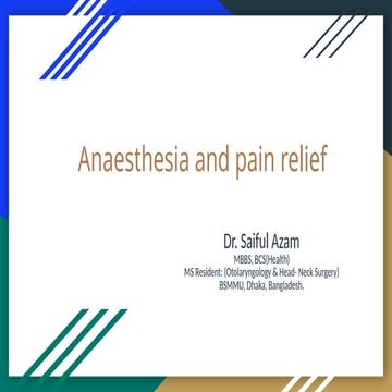Anaesthesia and pain relief (Chapter 23).pptx