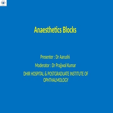 Anesthesia for Ophthalmic Surgery | PDF